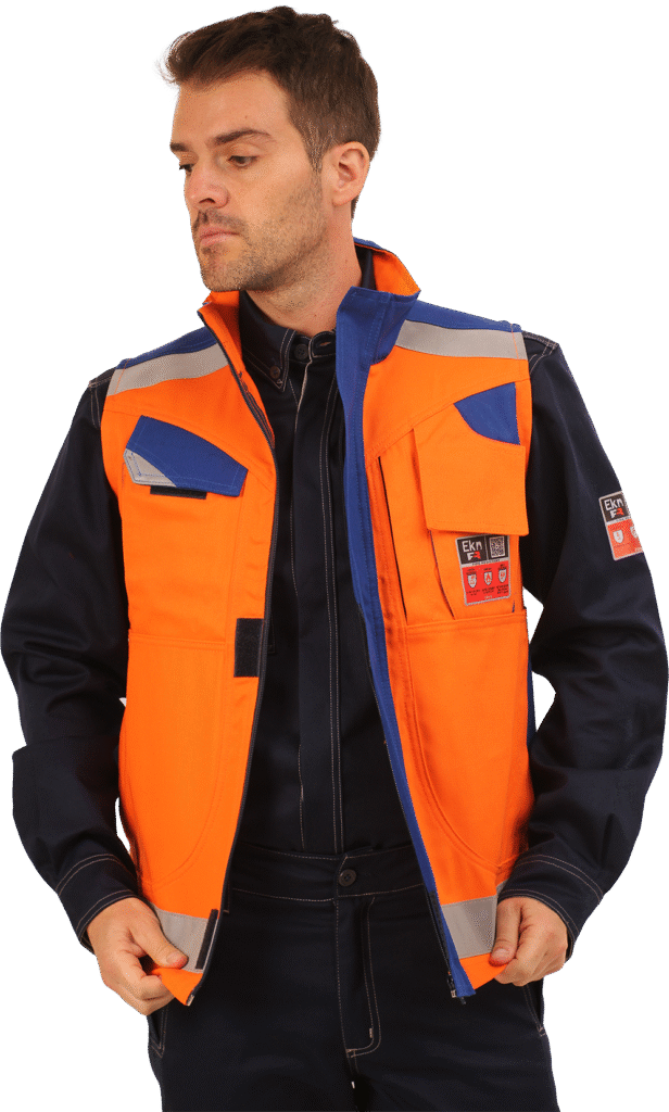 GEOLOGO IGNÍFUGO UNISAFE FR RISK NARANJO/AZULINO – EKN